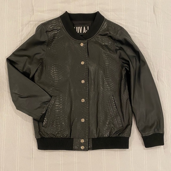 Luv Aj | Jackets & Coats | The Bomber Jacket Python Embossed | Poshmark